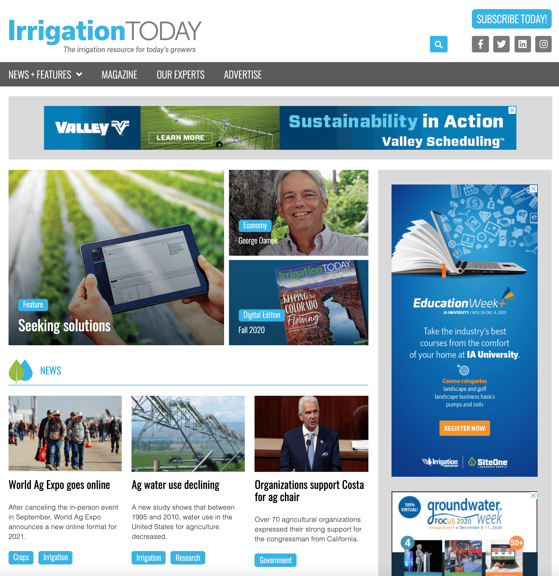 Irrigation Today launches new website